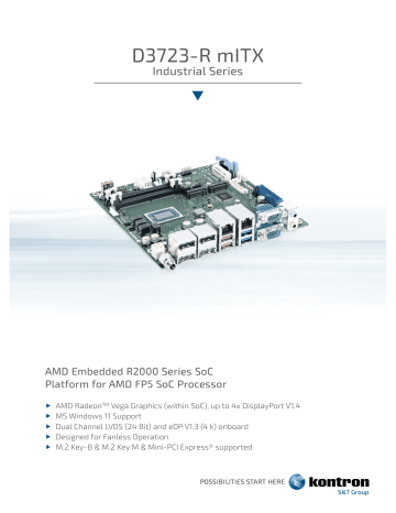 Kontron D3723-R mITX Industrial Motherboard Datasheet | Manualzz