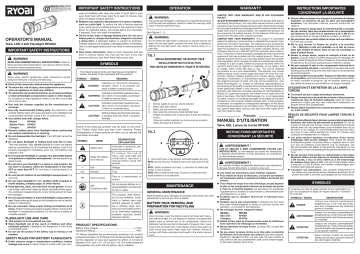 RYOBI P440 18V ONE+ Quarter Sheet Sander Owner Manual | Manualzz