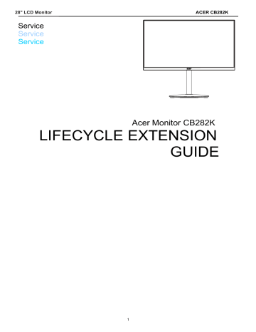 Acer CB282K Monitor Lifecycle Ext. Guide | Manualzz