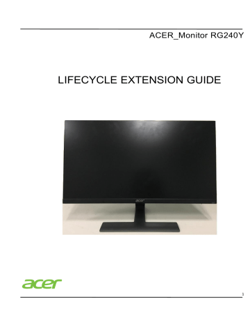 Acer RG240Y Monitor Lifecycle Ext. Guide | Manualzz