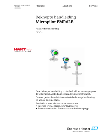 Endres+Hauser Micropilot FMR62B Handleiding | Manualzz