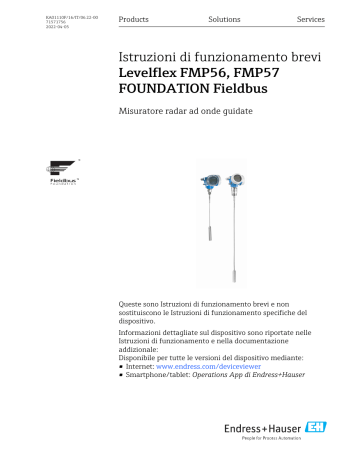 Endres+Hauser Levelflex FMP56, FMP57 FOUNDATION Fieldbus Manuale utente ...