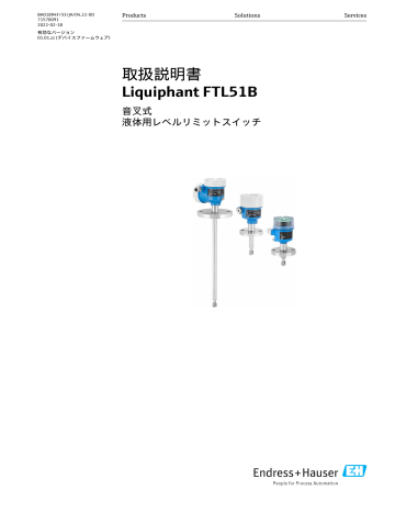 Endres+Hauser Liquiphant FTL51B 取扱説明書 | Manualzz