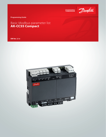 Danfoss AK-CC55 Compact Basic Modbus parameter list, (SW Ver. 2.1x) – Programming Guide | Manualzz