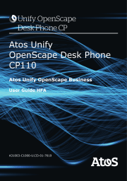 Unify OpenScape Desk Phone CP110 - Guía del usuario, Guía de referencia ...