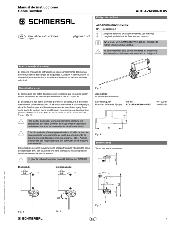 schmersal ACC-AZM300-BOW-2-4M-6M Instrucciones de operación | Manualzz