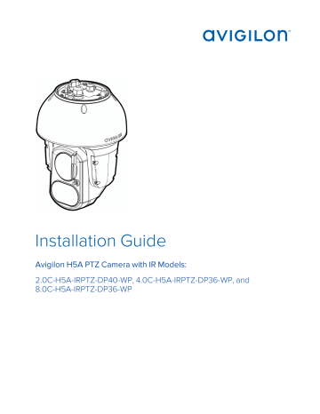 Avigilon H5A IR PTZ Installation Guide | Manualzz