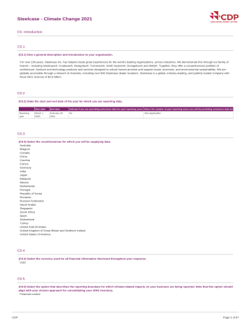 Steelcase CDP Questionnaire 2021 User Guide | Manualzz