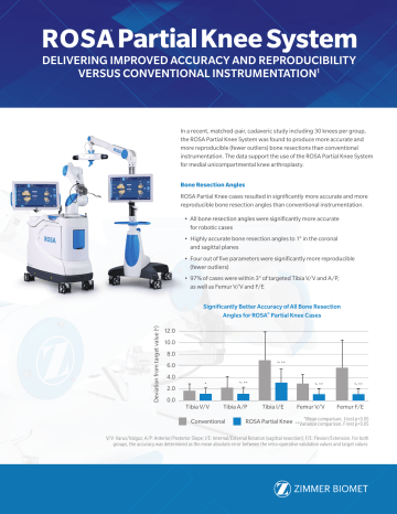 Zimmer ROSA Partial Knee System Owner's Manual | Manualzz