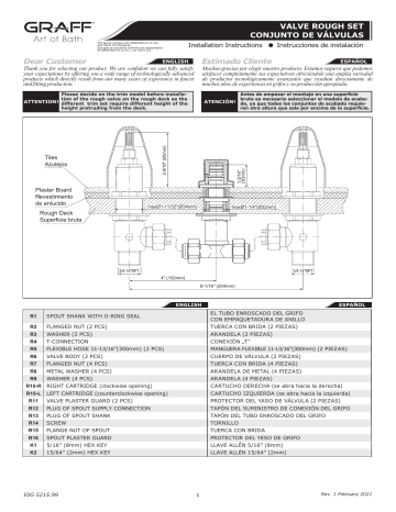 Graff G-1036 Rough Valve Installation Instructions | Manualzz
