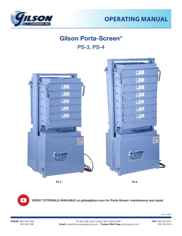 Gilson Porta-Screen Manual | Manualzz