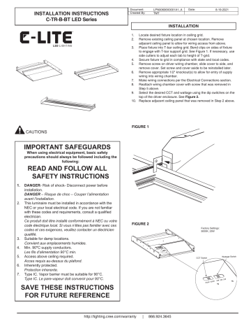 C-Lite Basket Troffer Installation Guide | Manualzz