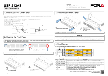 FOR-A USF Series Universal System Frame Setup Guide | Manualzz