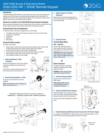 2GIG EDGE Remote Keypad Quick Start Guide | Manualzz