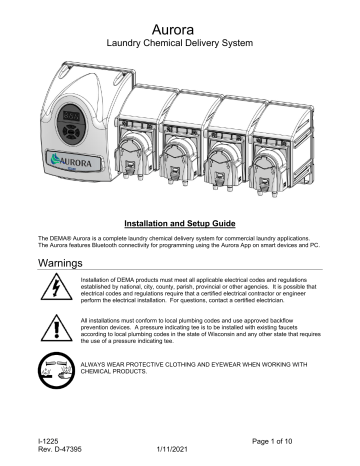 Dema Aurora OPL Instruction Sheet | Manualzz