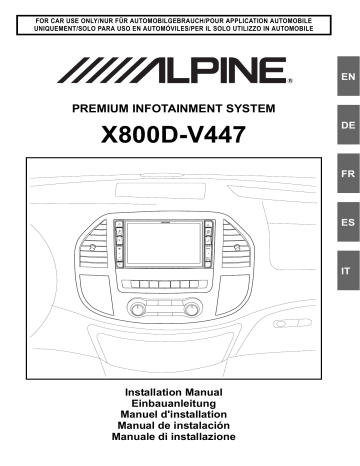 Alpine X800D-V447 Installation manual | Manualzz