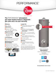 Rheem XG40T06EC36U1 - Specification, Use and care manual, Instructions