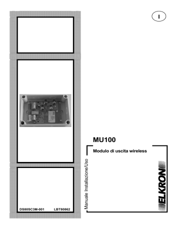 Elkron MU100 Installation manual | Manualzz