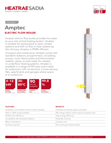 Heatrae Sadia Amptec Specification | Manualzz