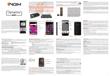 NGM Dynamic E407 Guida Rapida | Manualzz