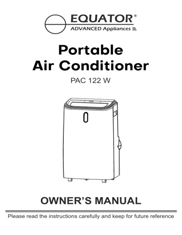 Equator PAC 122 W Equator 12000 BTU Dual Hose Indoor Portable 3-in-1 ...