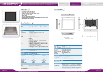 Aplex ARCHMI-915AP HMI Data Sheet | Manualzz