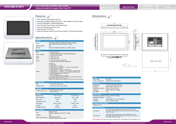 Aplex ARCHMI-818P HMI Data Sheet | Manualzz