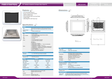 Aplex FABS-919AP HMI Data Sheet | Manualzz