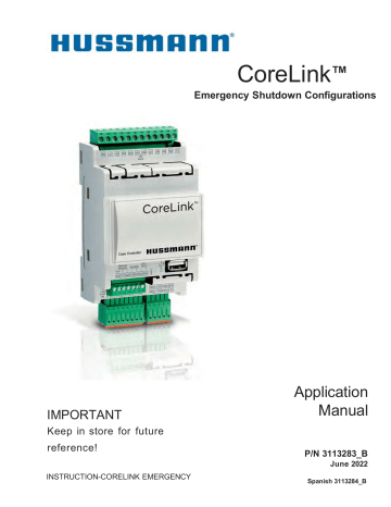 Hussman CoreLink Case Control Application Manual | Manualzz