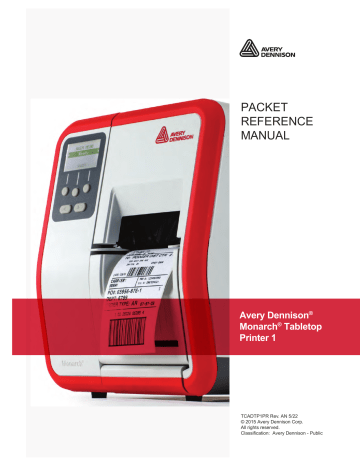 Avery Dennison ADTP1 Reference manual | Manualzz