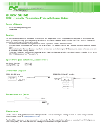 E+E Elektronik EE060 / EE061 Quick guide | Manualzz
