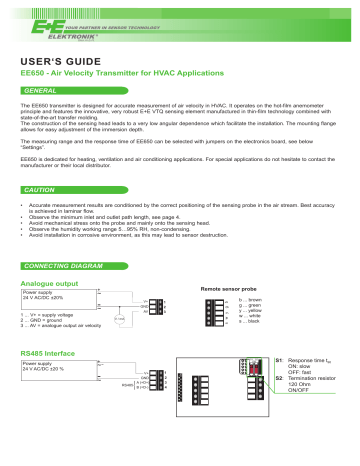 E+E Elektronik EE650 Owner's Manual | Manualzz