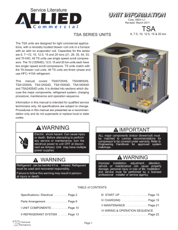 Allied T-Series (TSA) Service Manual | Manualzz