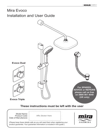 Mira Evoco Triple Outlet Mixer shower Mira Evoco Bathfill & Dual in ...
