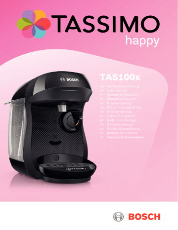 Bosch TAS1003/01 TASSIMO Multi Beverage Machine Mode d'emploi | Manualzz