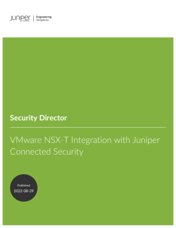 Juniper VMware NSX-T Integration Guide | Manualzz