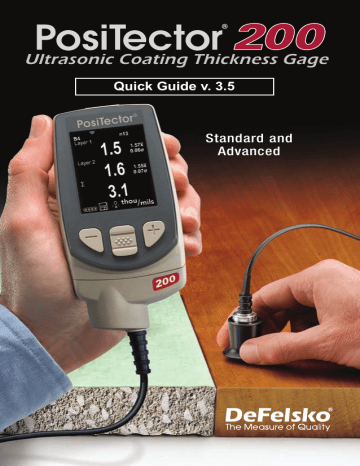 Defelsko PosiTector 200 Quick guide | Manualzz