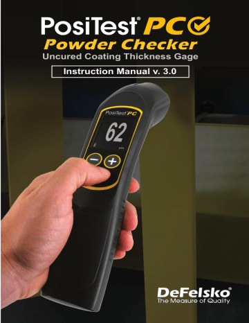 Defelsko PosiTest PC Instruction manual | Manualzz