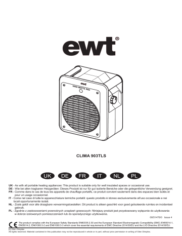 EWT Heizlüfter Clima 903 TLS Instruction manual | Manualzz