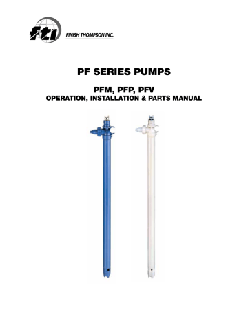 Finish Thompson PFM-PFP-PFV Manual | Manualzz