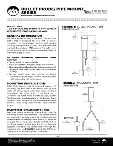 ACI A/CP-BP-20'CL2P Product Instruction | Manualzz