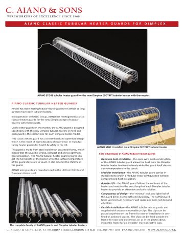 Dimplex ECOT6FT ECOT 6Ft Tubular Heater Quick Start Guide | Manualzz