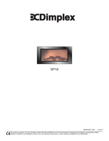Dimplex SP16E SP16 Optiflame Wall Mounted Electric Fire Instructions ...