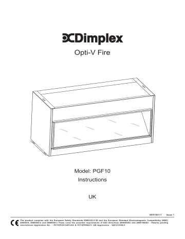 Dimplex PGF10 Opti-V Electric Wall Mounted Fire Information Guide | Manualzz