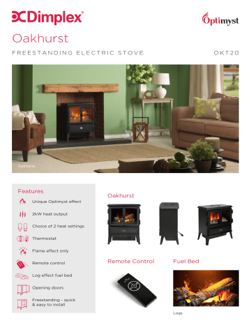 Dimplex OKT20 Oakhurst Product sheet | Manualzz