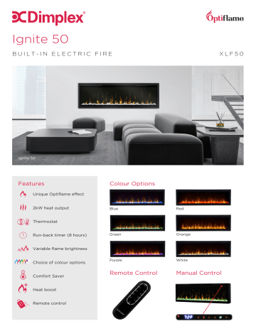 Dimplex XLF50 Ignite 50 Product sheet | Manualzz