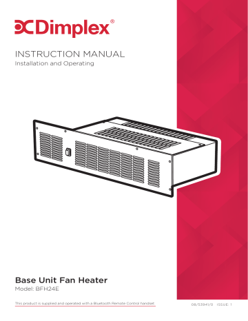 Dimplex BFH24E BFHE Base Unit Heater Instruction manual | Manualzz
