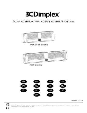 Dimplex AC6N 6.00kW Over Door Heater instruction manual | Manualzz