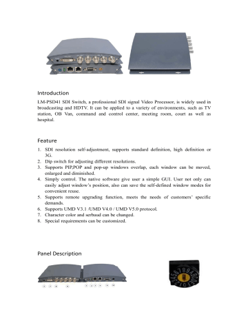 LINK-MI LM-PSD41 SDI Switch Owner Manual | Manualzz