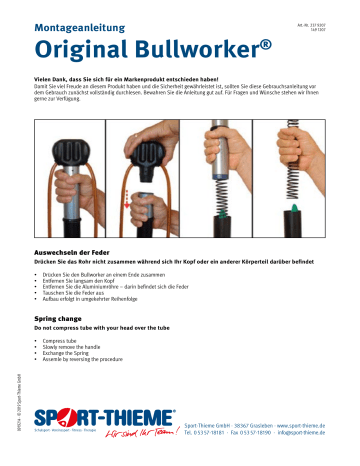 Bullworker Origineel Benutzerhandbuch | Manualzz